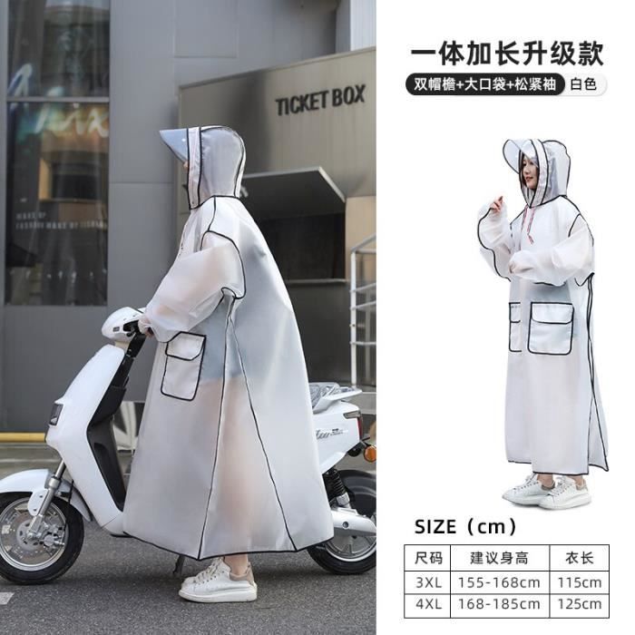 Trench,Poncho De randonnée pour Moto, imperméable, Transparent, léger ...