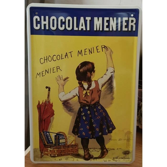 Plaque "chocolat menier"20*30 cm - Cdiscount Maison