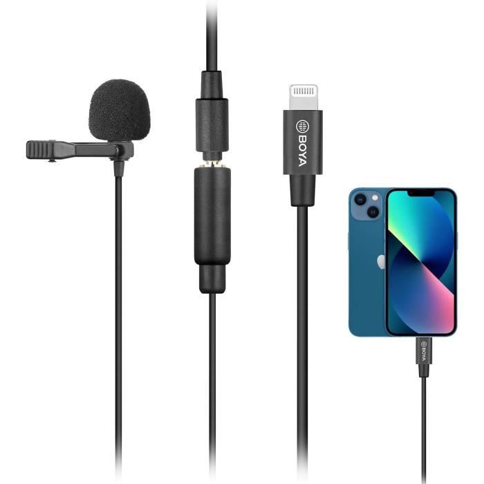 Lavalier Lightning Microphone Pour Ios Iphone 13 Vlog,20 Ft-6M By-M2 ...