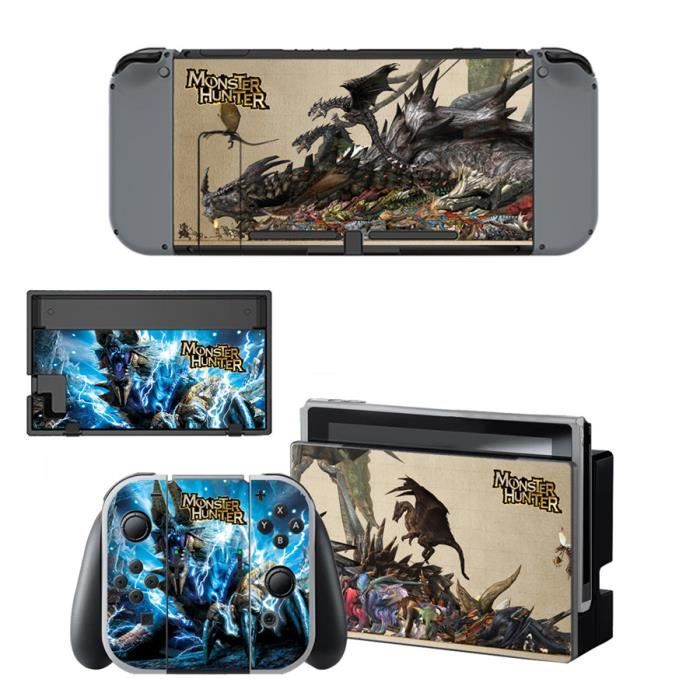 Sticker pour Nintendo Switch, Monster Hunter Kit Autocollant Skin ...