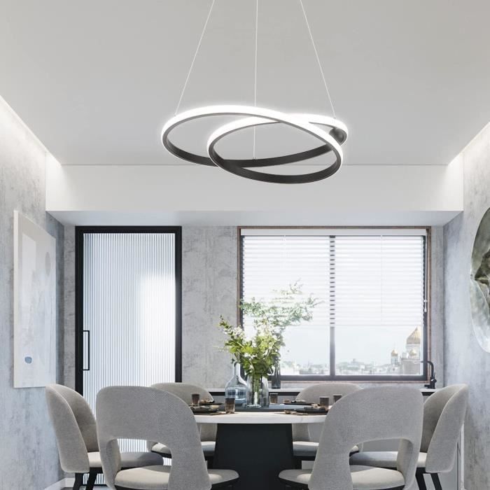 Moderne Lustre, Led Suspension Luminaire Ronde Dimmable 40W Avec ...