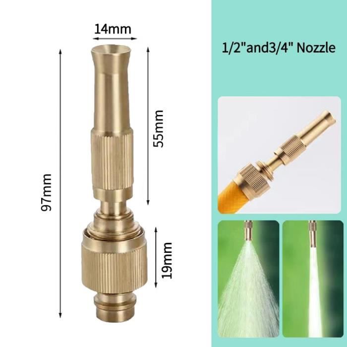 TETE D'ARROSAGE,S3 1I2 3I4 Sprayer--Pistolet à Eau Avec Connecteur Adaptateur De Tuyau Ou De ...