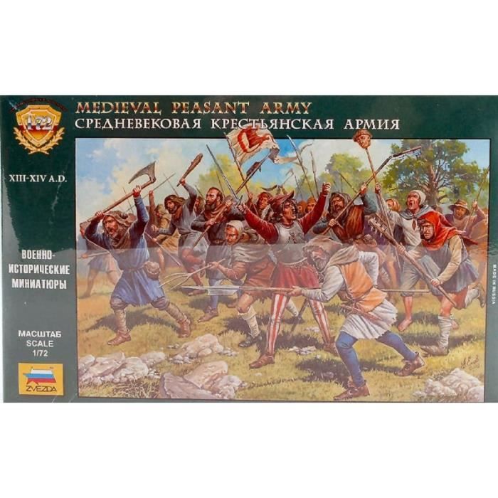 ZVEZDA Z8059 MEDIEVAL PEASANT ARMY KIT 1:72 maquette MODEL - Cdiscount ...