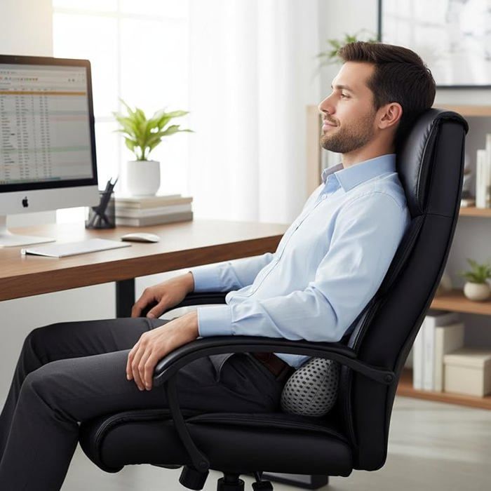 Appui Lombaire Érgonomique pour Fauteuil De Bureau Canapé Coussin ...