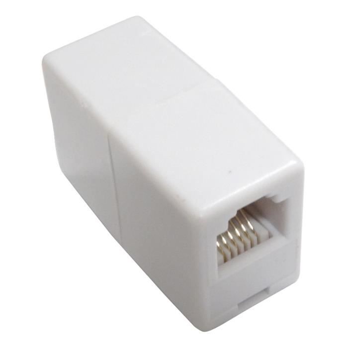 2 raccord connecteur téléphone ADSL 6p6c RJ11 RJ12 - Cdiscount Informatique