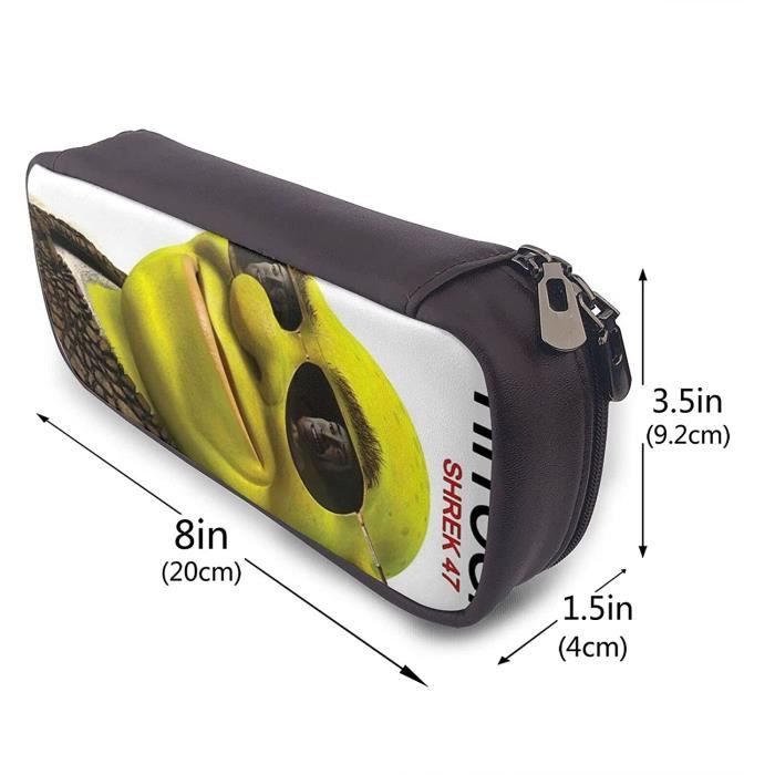 Étui à crayons en cuir Shrek - Noir - Sac à crayons polyvalent - 8"x1.5 ...