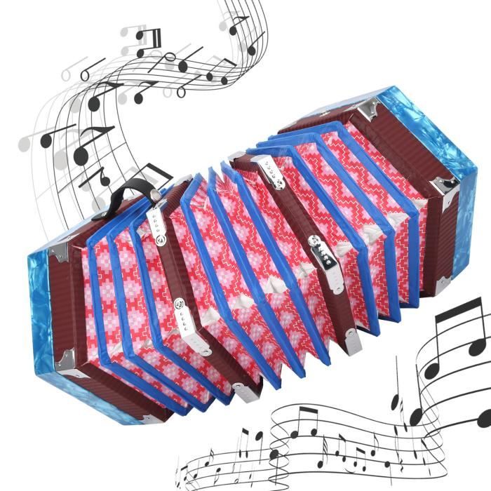 SALALIS Instrument Concertina Accordéon Concertina Portable ...