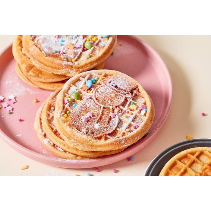 Mini gaufrier avec motif bonhomme de neige petit gaufrier antiadhéif ...