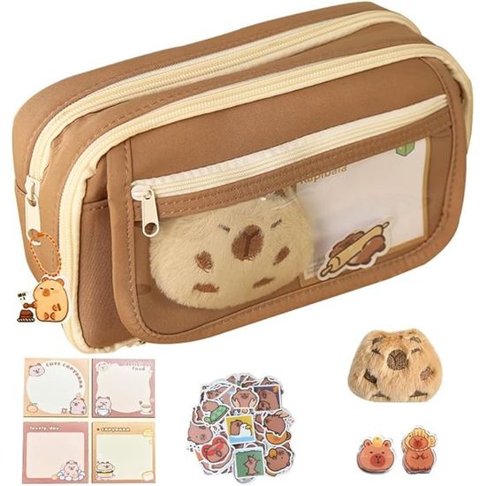 Capybara Trousse crayons grande capacit multicouche avec fermeture ...
