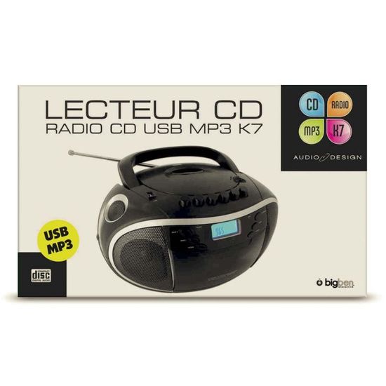 BIGBEN CD49NUSB LECTEUR CD PORTABLE PORT USB NOIR - Cdiscount TV Son Photo