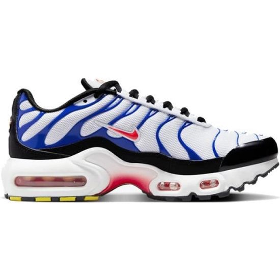 BASKETS NIKE AIR MAX PLUS TN BLANCHES BLEUES Blanc / rouge - Cdiscount ...