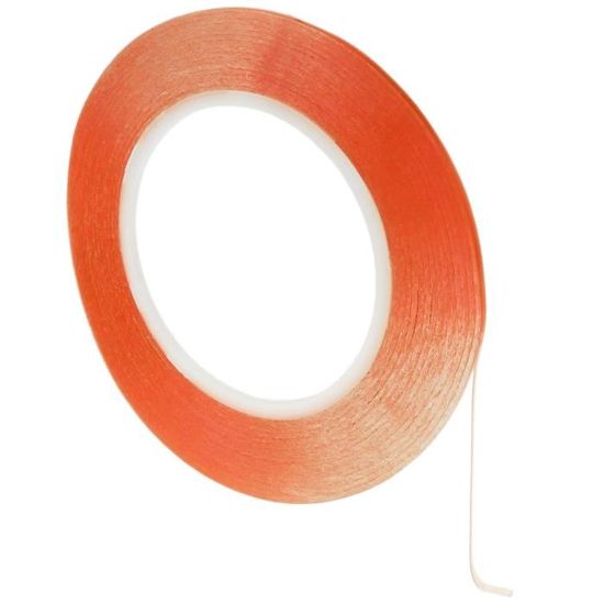 PrixPrime - Rouleau de ruban adhésif double face semi-transparent rouge ...