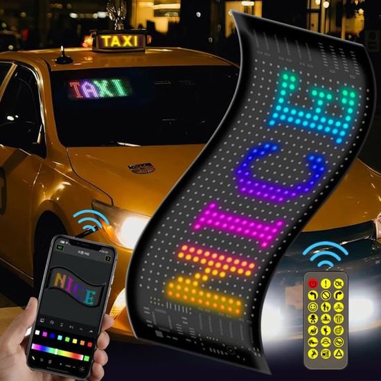 Panneau LED Matriciel Flexible pour Voiture - 16x32 Points - 5V RGB ...