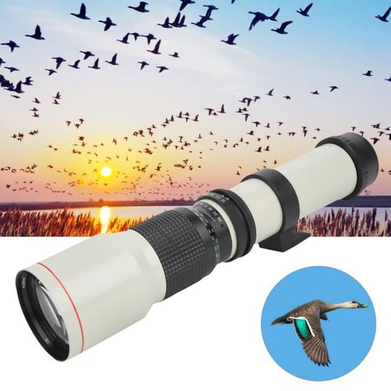 SALUTUYA Téléobjectif 500 mm 500mm F8F32 Téléobjectif à Focale Fixe à ...