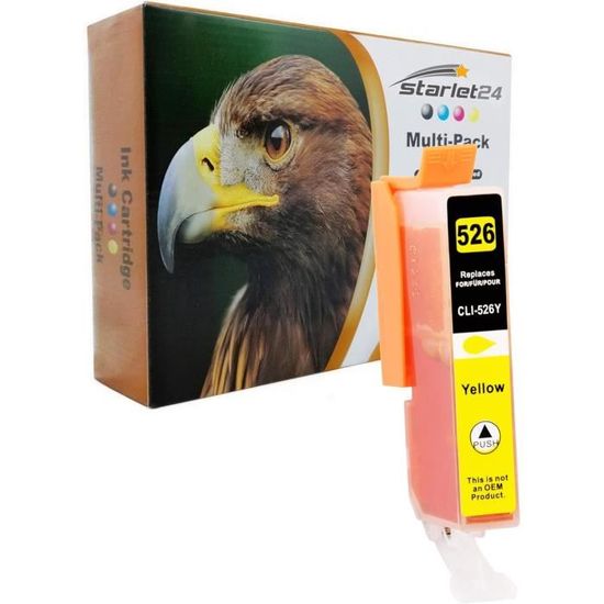 1 Cartouche D'Encre Yellow Compatible Avec Canon Cli-526 Ip4800 Ix6550 ...