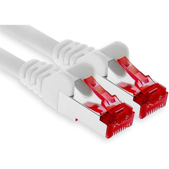 1X 10M Cat6 Jumper Cable S-Ftp Blindé Pimf Câble Réseau Cat.6 Rj45 ...