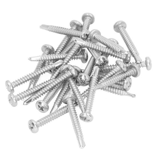 Vis autoperceuses - VBESTLIFE - 50 pcs - Acier inoxydable - Travail du bois - Cdiscount Bricolage