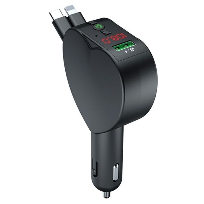 Adaptateur Bluetooth Voiture Y2 - Câbles Rétractables Type-C, Lecteur ...