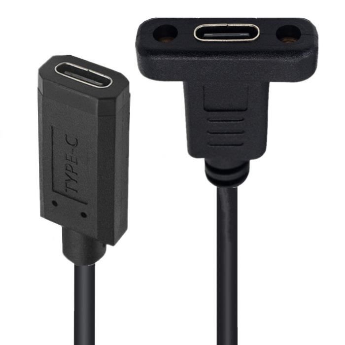 0.6m - Femelle A - Adaptateur USB Type-C femelle vers femelle, câble ...