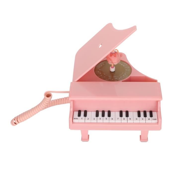 Téléphone De Bureau Téléphone Filaire Piano Style Hd Appel Filaire ...