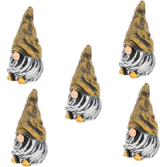 5 Pièces Ornement De Nain En Résine Figurine En Résine De Jardin ...