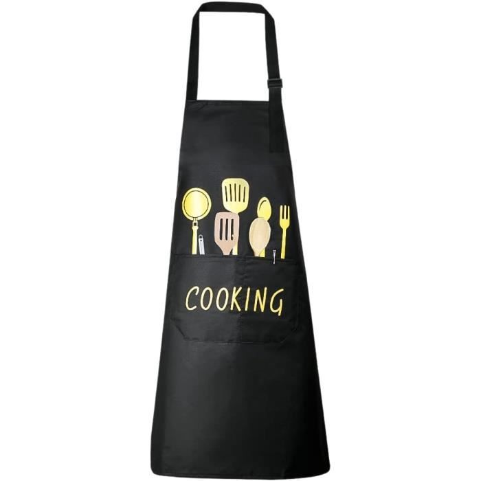 Tablier De Cuisine,Tablier Etanche Réglable Tabliers Chef Avec 2 Grand ...