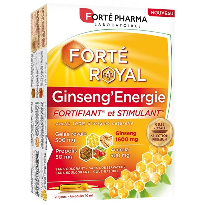 Forté Pharma Forté Royal Ginseng'Energie 20 ampoules - Cdiscount Santé ...