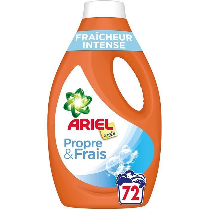 Ariel Simply Lessive Liquide72 LavagesFraîcheur IntenseNettoyage en ...