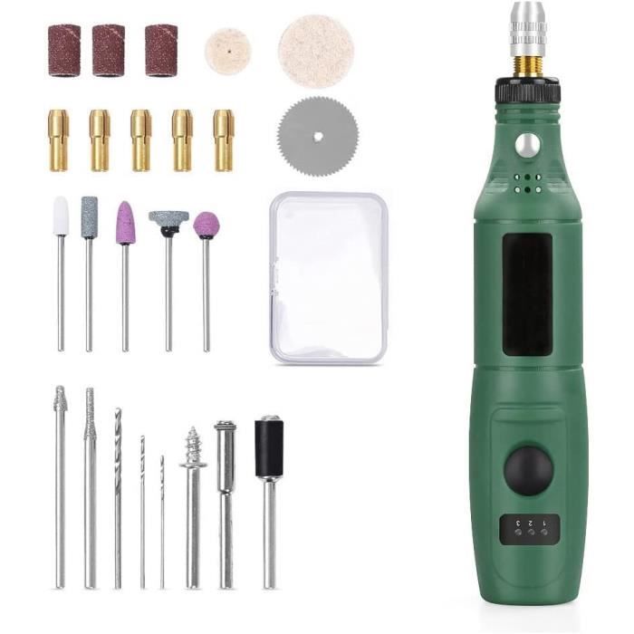 Mini Outil Rotatif Electrique,Kit Outils Rotatifs,3 Vitesse Réglable ...