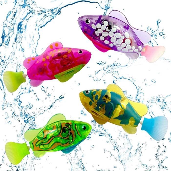 4Pcs Poisson Bain Qui Nage Bandai, Robot Fish, Poisson Robot, Robo Fish ...