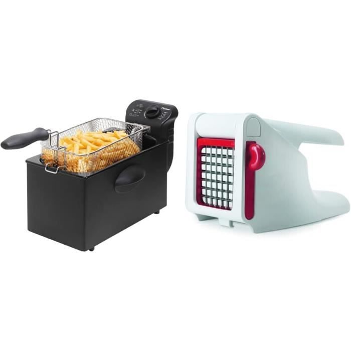 Friteuse Zone froide, Pour 1 kg de frites, 3,5 litres, 2000 W, Noir ...