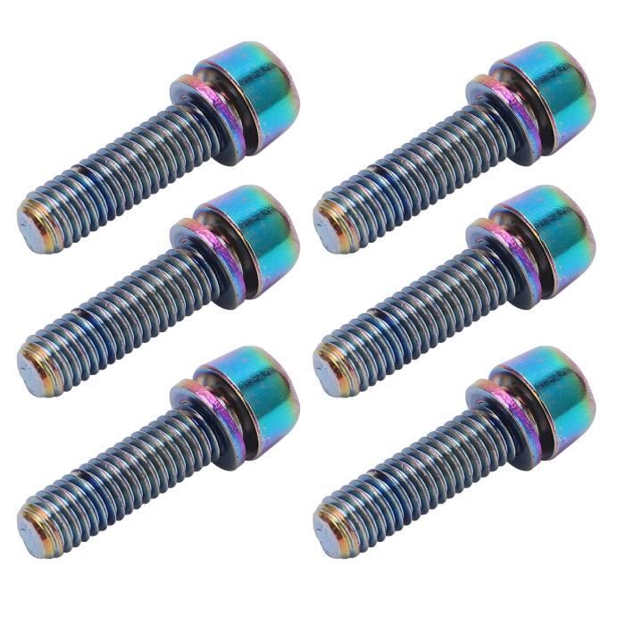 Cikonielf Vis de tige avec rondelles KRSCT 6 pièces vis de tige de vélo ...