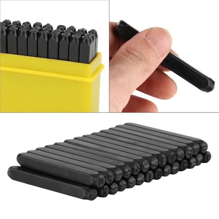 Cikonielf Poinçon en acier au carbone Kit d'outils d'artisanat de ...