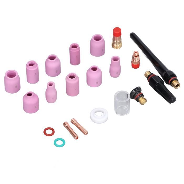 EJ.life kit de lentilles à gaz en verre Kit d'accessoires de torche de soudage TIG 55 pièces Kit ...