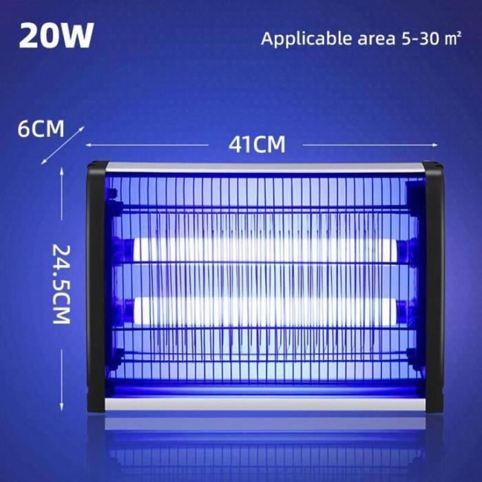 LAMPE ANTI-INSECTE,Tube Light 20w 220v Lampe LED Anti-Moustiques à Choc ...