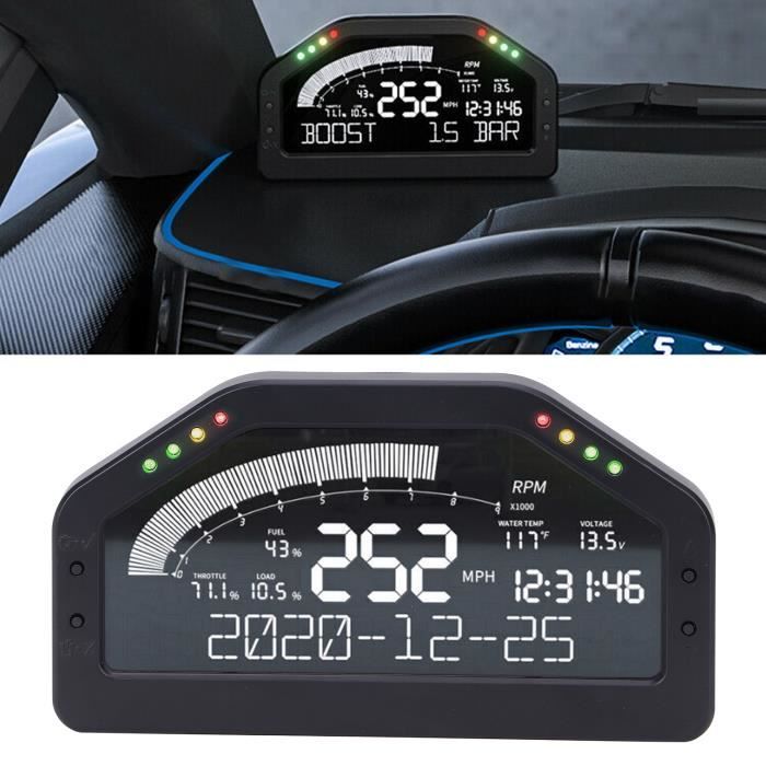 Sinco Tech Dash Race Display Lcd 8 Led Light Universal Racing Meter ...