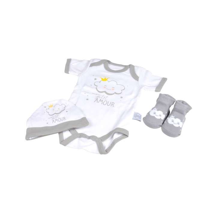 Bébé Douceur - Coffret de naissance avec body, bonnet et chaussettes 0 ...
