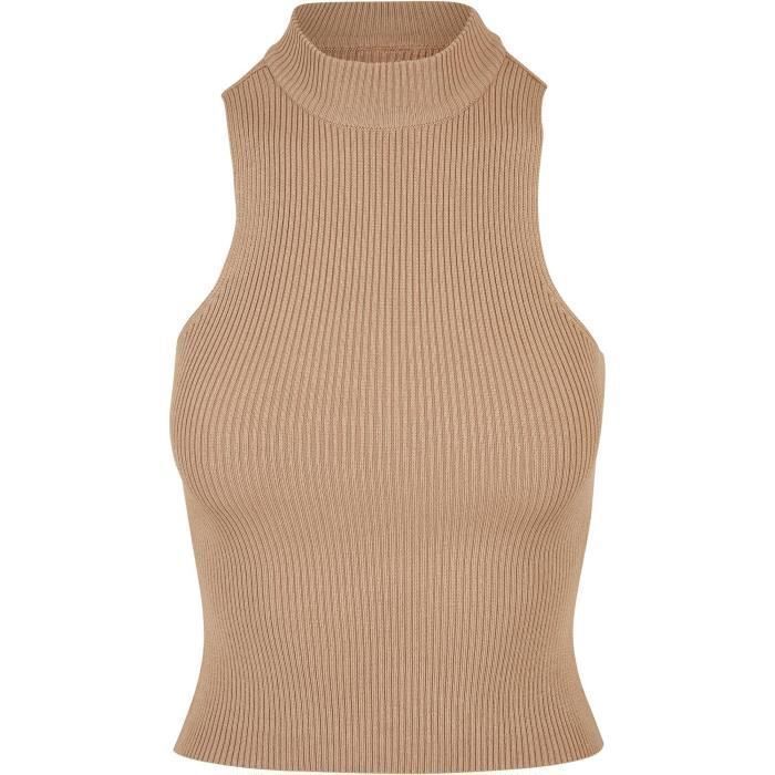 Body court à col roulé en tricot côtelé femme Urban Classics - beige ...
