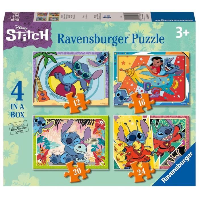 Puzzle Box - RAVENSBURGER - Disney Stitch - 12, 16, 20, 24 Pièces ...