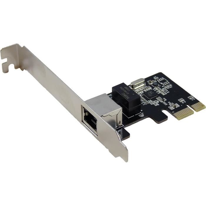 Carte Réseau - Carte Contrôleur Pci Express (Pcie - Pcie) - 1 Port Rj45 Gigabit Ethernet 10-100 ...