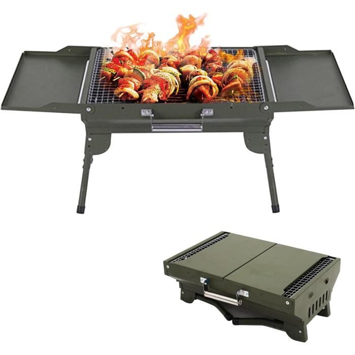 Barbecue Portable Gril À Charbon Pliable En Acier Inoxydable De Qualité Alimentaire BBQ Grill ...