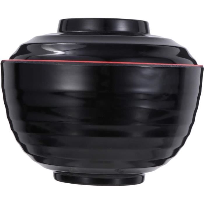HEMOTON 2Pcs Bol à Soupe Miso de Style Japonais avec Couvercle Bol de Riz Japonais Bol ...
