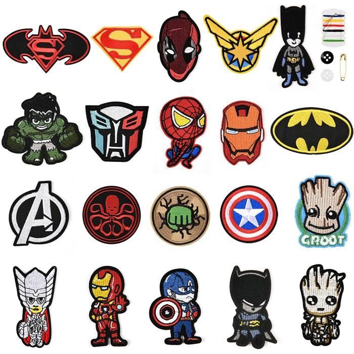 AUAUY 20 Pièce Patch Thermocollant Vetement, Ecusson Thermocollant ...