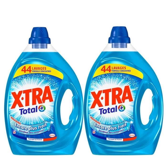 XTRA Total - Lessive Liquide - Lot de 2 x 2,2L - 88 lavages - Cdiscount ...
