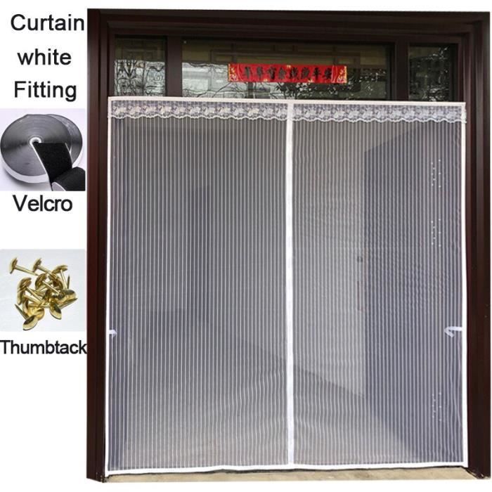 RIDEAU DE PORTE,A-White-120X210CM--Rideau magnétique en maille anti ...
