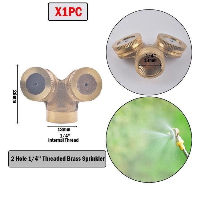 PULVERISATEUR,C--Buse de pulvérisation en laiton, 1 8 trous 1-4 "1-2" 3-4 ", Irrigation de ...