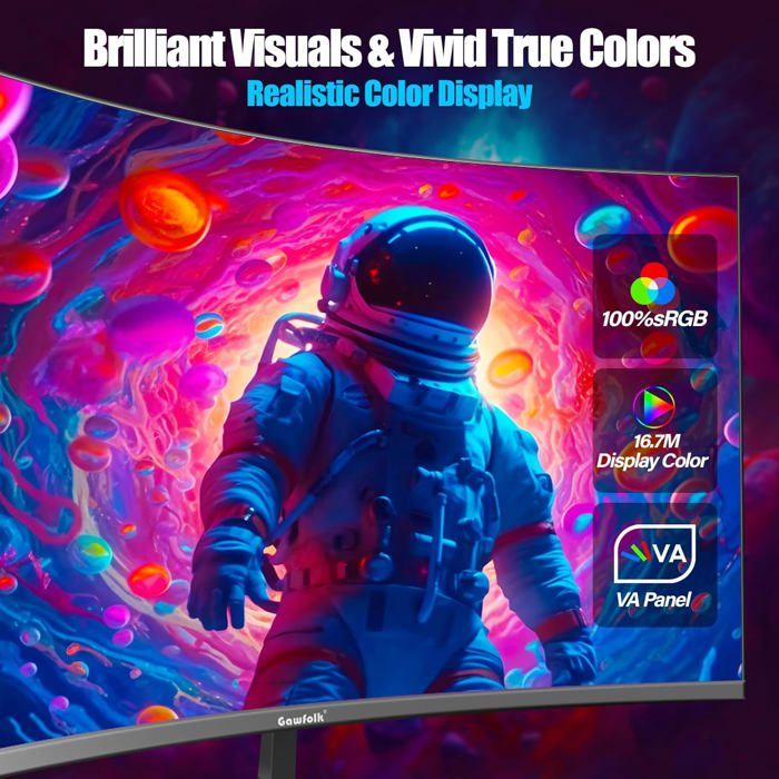 Écran PC Gamer incurvé 27 pouces - SYSSEN - 180 Hz - 1080p - Freesync ...