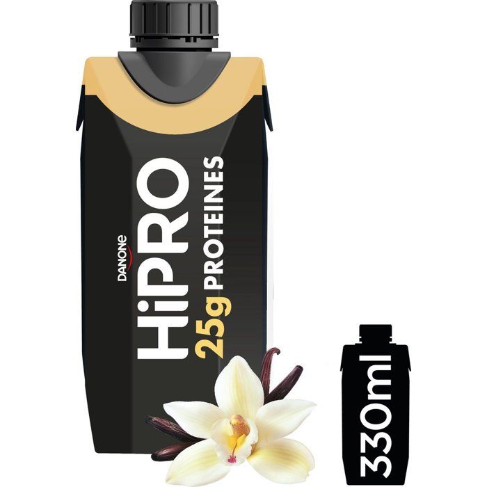 Danone HiPRO Boisson Protéinée - Vanille - 32 x 330 ml - 25g Protéines ...