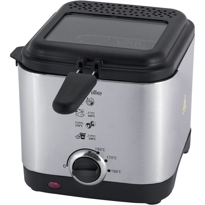 Friteuse Électrique De 1,5 L - Avec Filtre Anti-Odeurs - En Acier ...