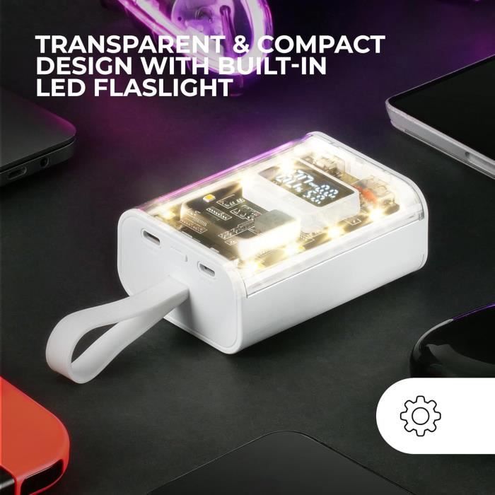 Mpk-10K, Power Bank Compact 22.5W, Charge Rapide Qc3.0 & Pd3.0 10000Mah ...